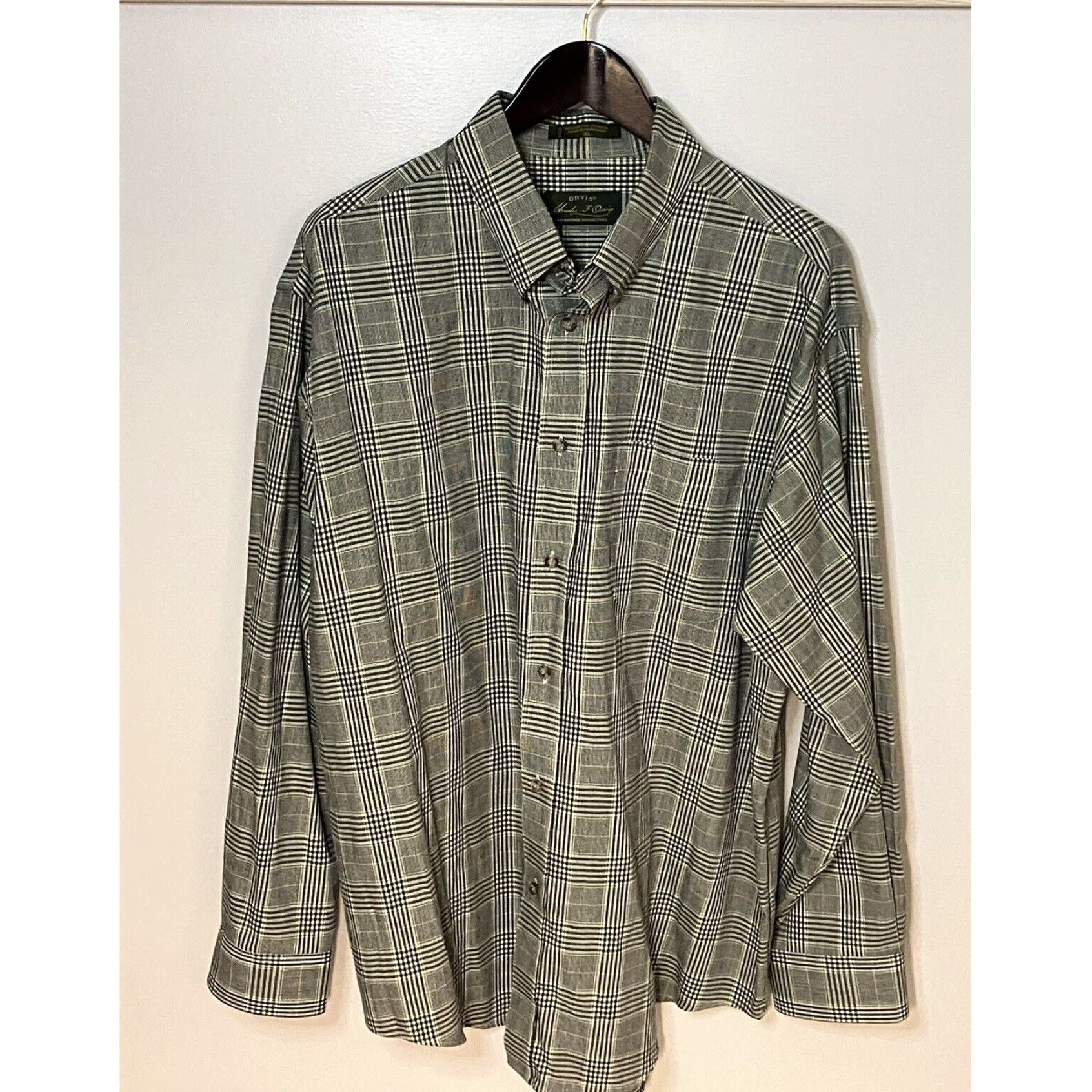 Orvis Orvis Mens Signature Collection Gingham Button Down Shirt Cotton ...