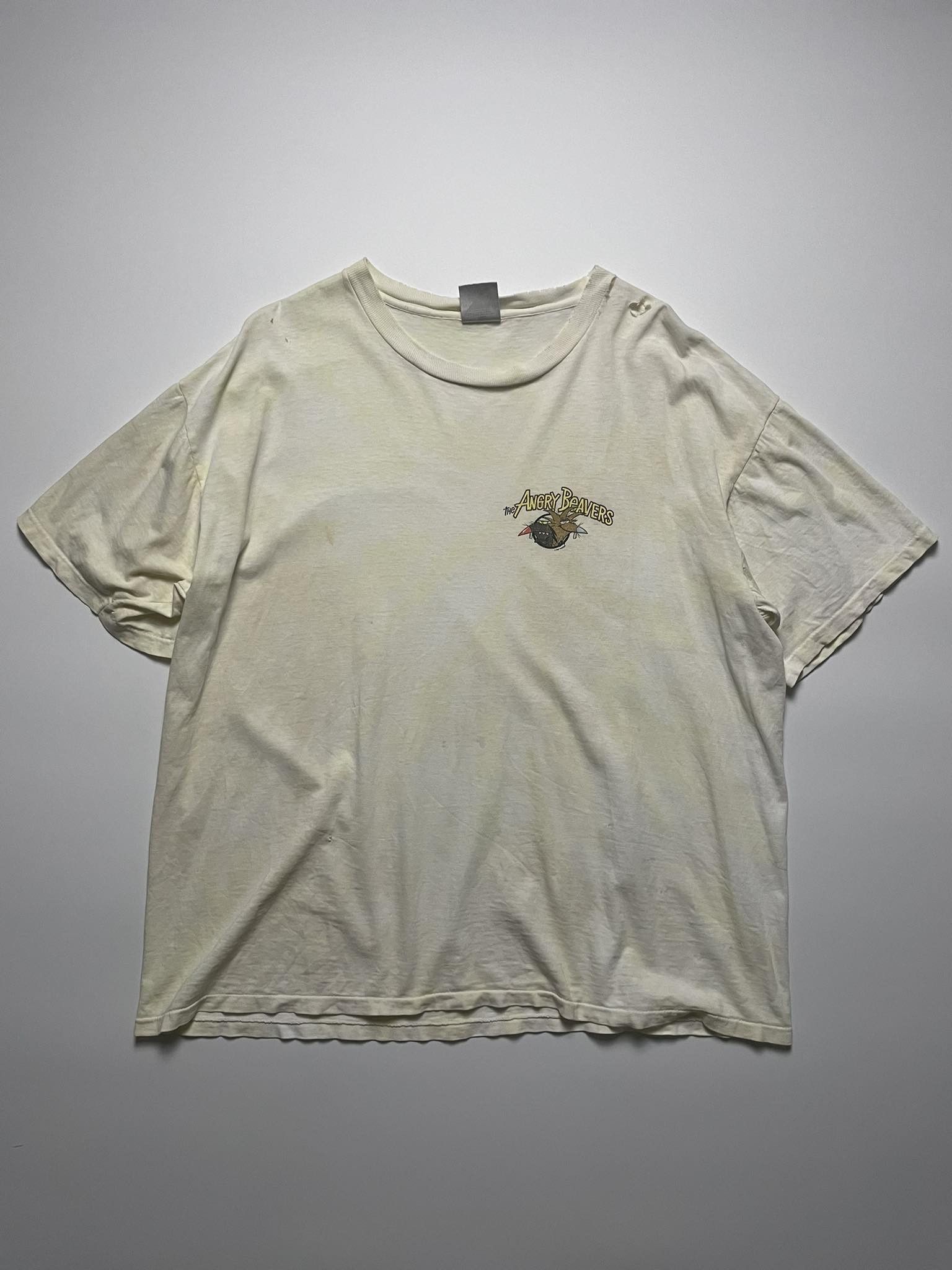Vintage Vintage Angry Beavers Nickelodeon Cartoon Thrashed Shirt | Grailed