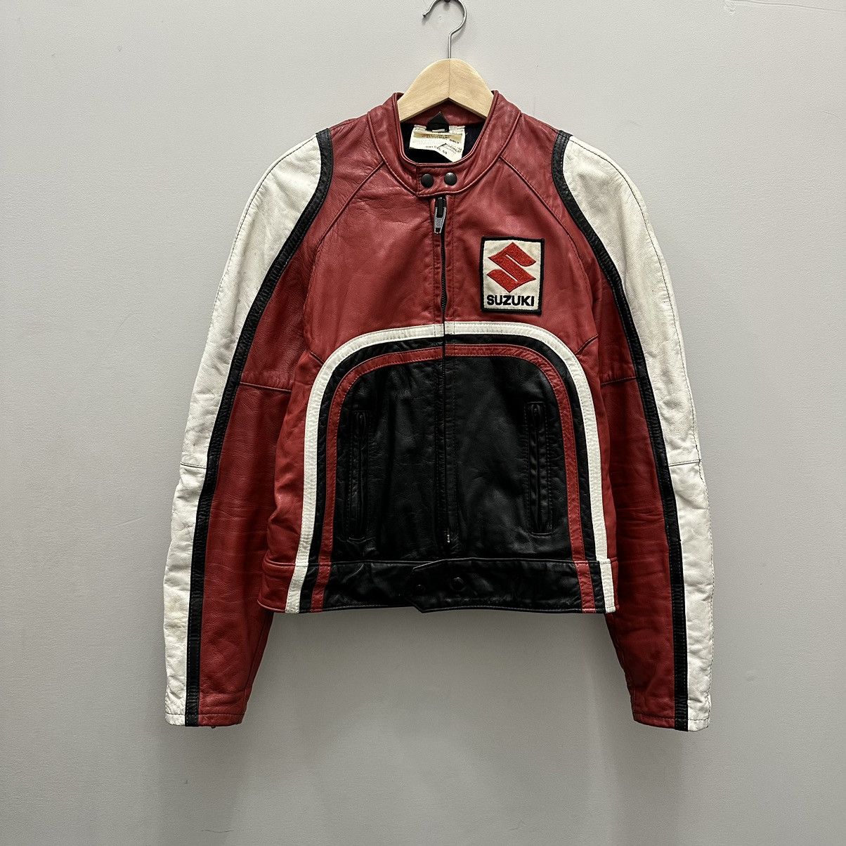 Leather Jacket × Racing × Vintage Vintage 90s Suzuki Leather Racing ...