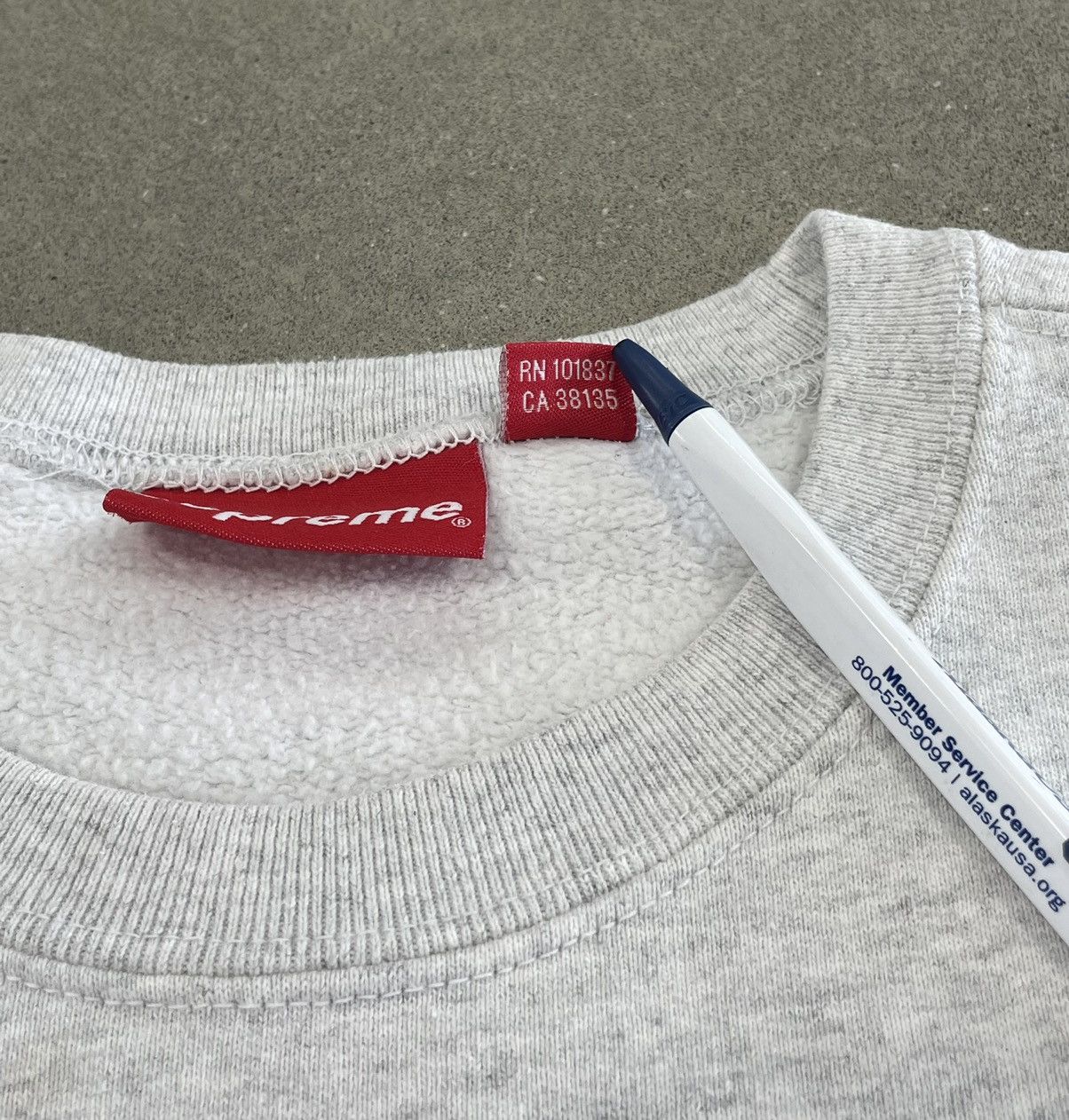 Supreme RARE: S/S 2019 Supreme Chain Logo Crewneck "Ash Grey" | Grailed