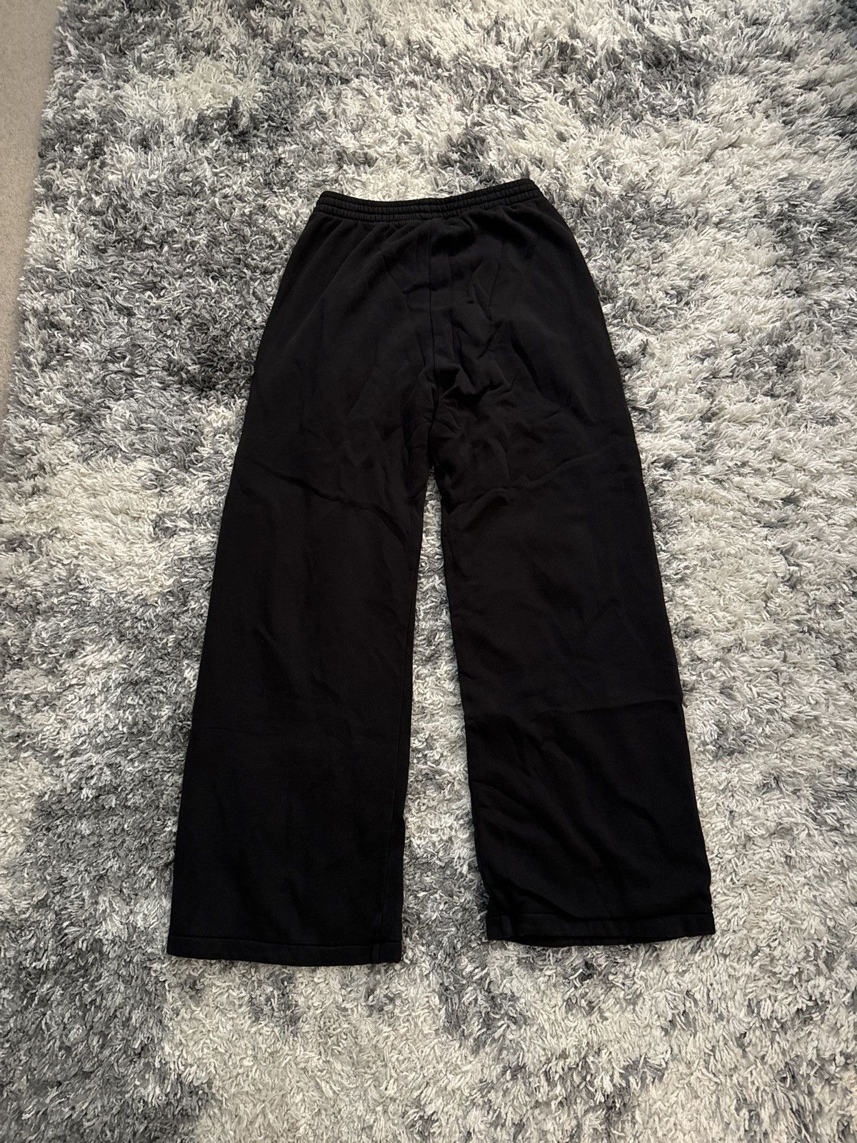 Gap Yeezy Gap Wide Leg Oversized Double Layer Sweatpants Black | Grailed