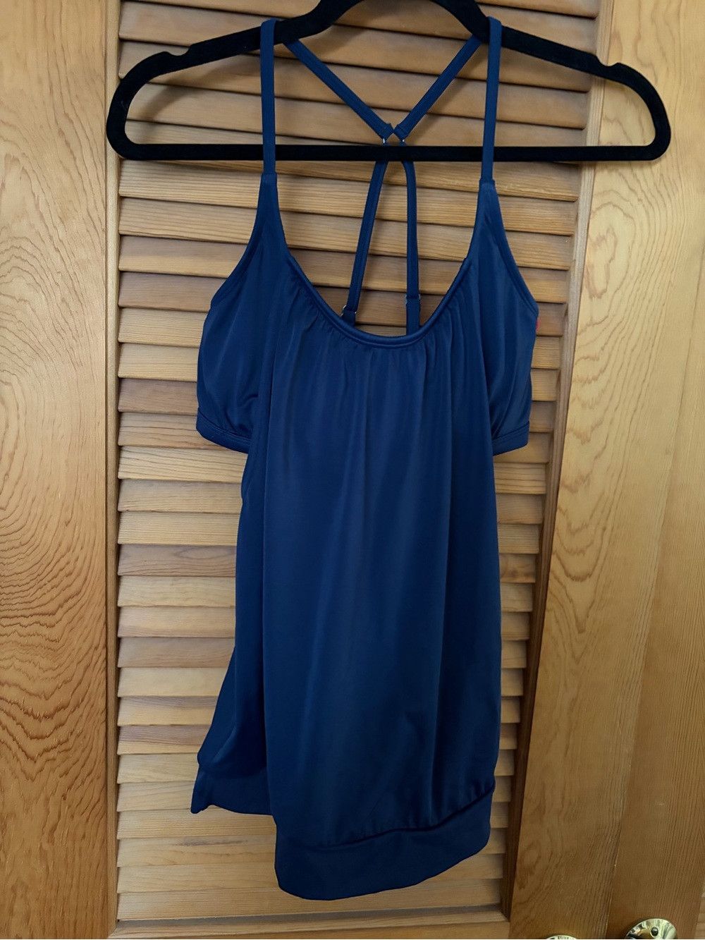 Athleta Athleta blousy tankini top in navy size 34 B/C | Grailed