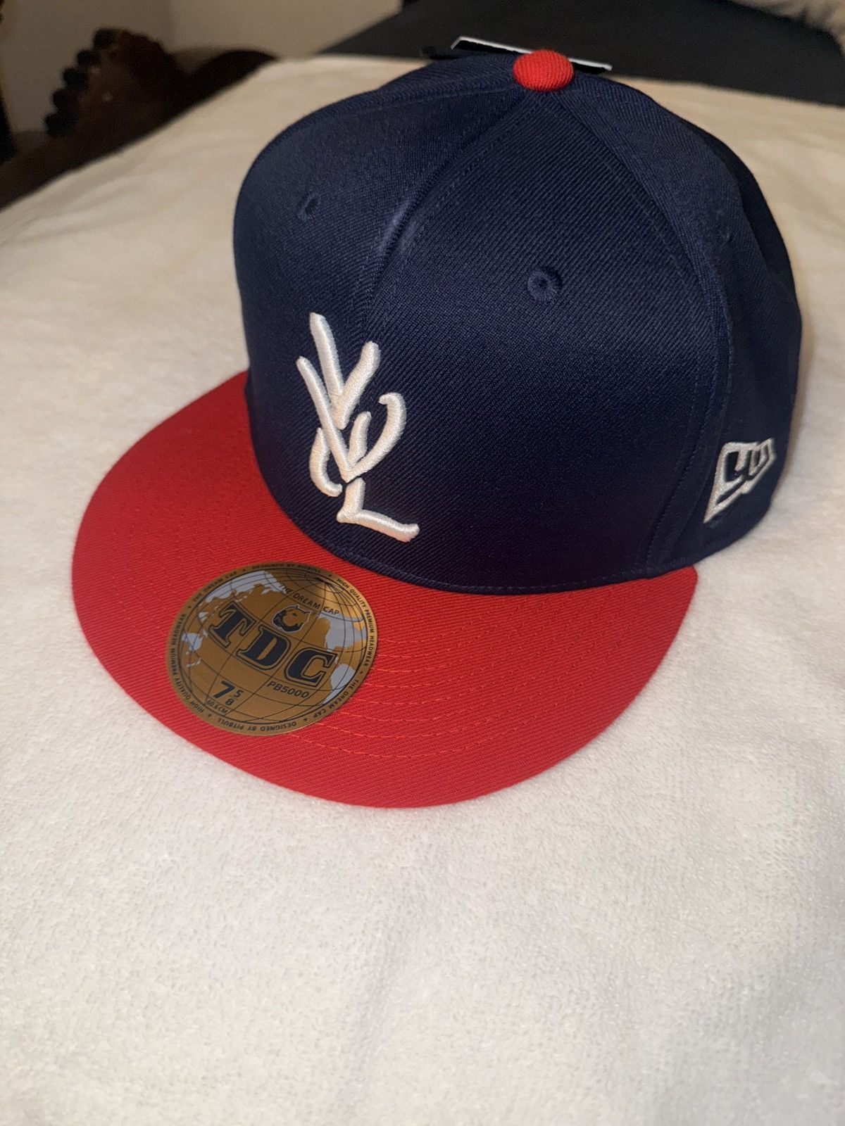 Playboi Carti YVL RED/BLUE FITTED HAT | Grailed