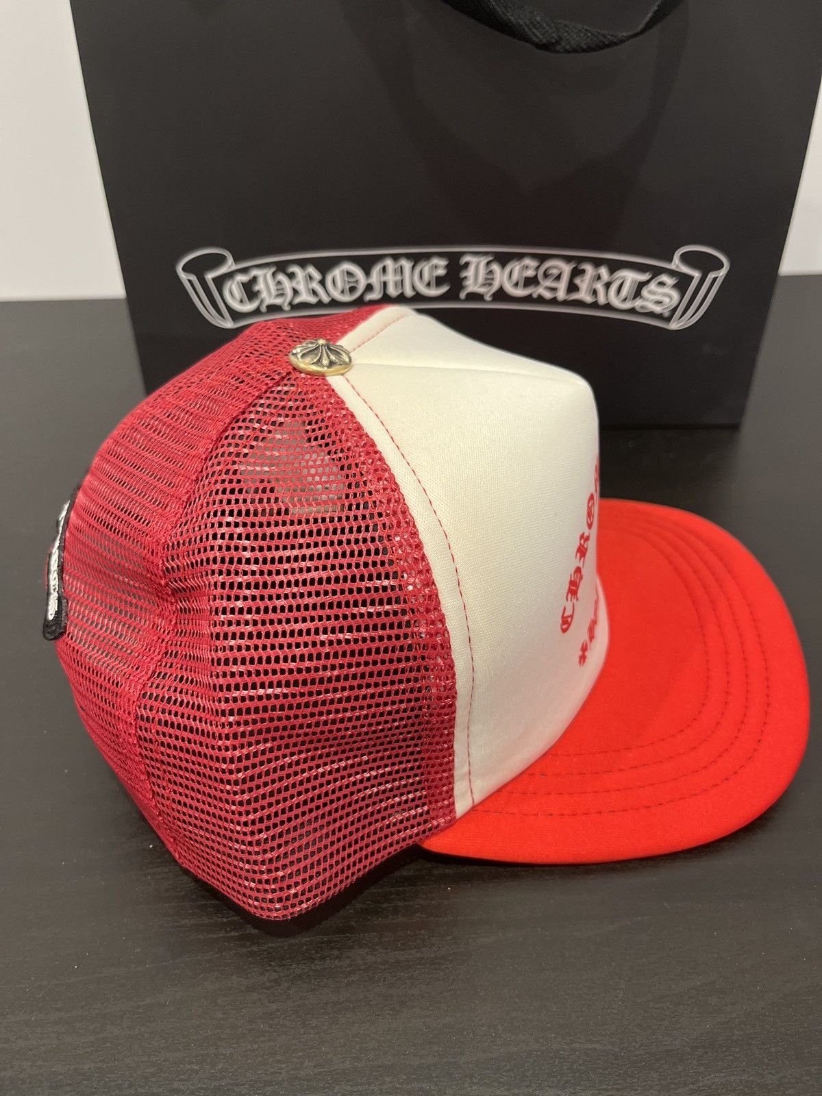 Chrome Hearts Chrome Hearts King Taco Trucker Hat 'Red/White' | Grailed