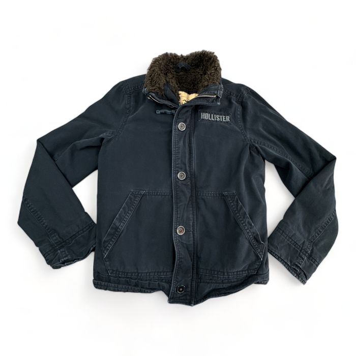 Hollister Hollister Jacket Navy Blue Military Field Parka Coat Lined ...