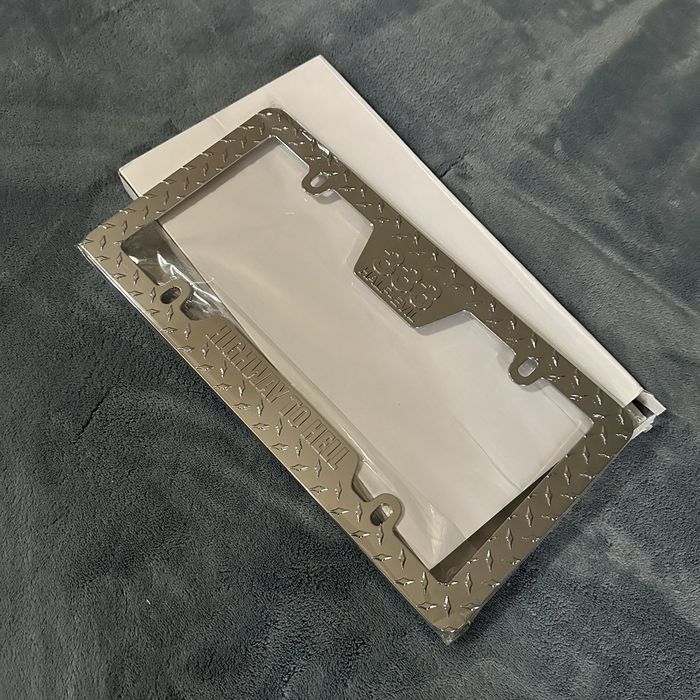 Half Evil Half Evil Chrome License Plate | Grailed