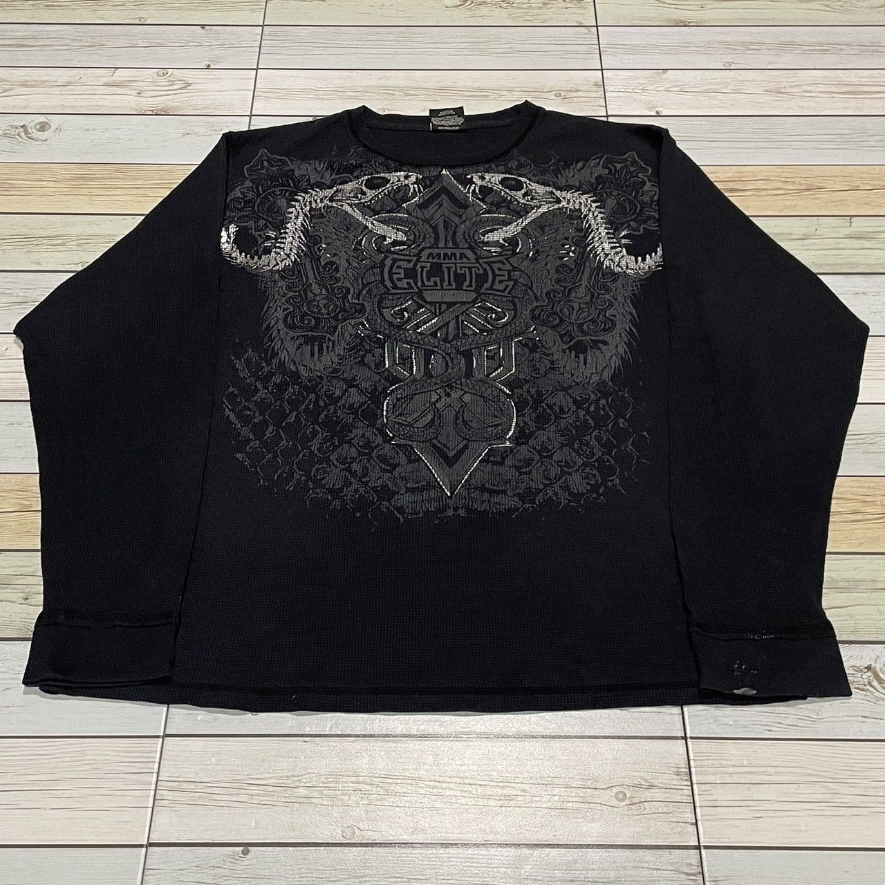 Affliction × Ed Hardy × Streetwear Rare Mma Elite Thermal Longsleeve ...