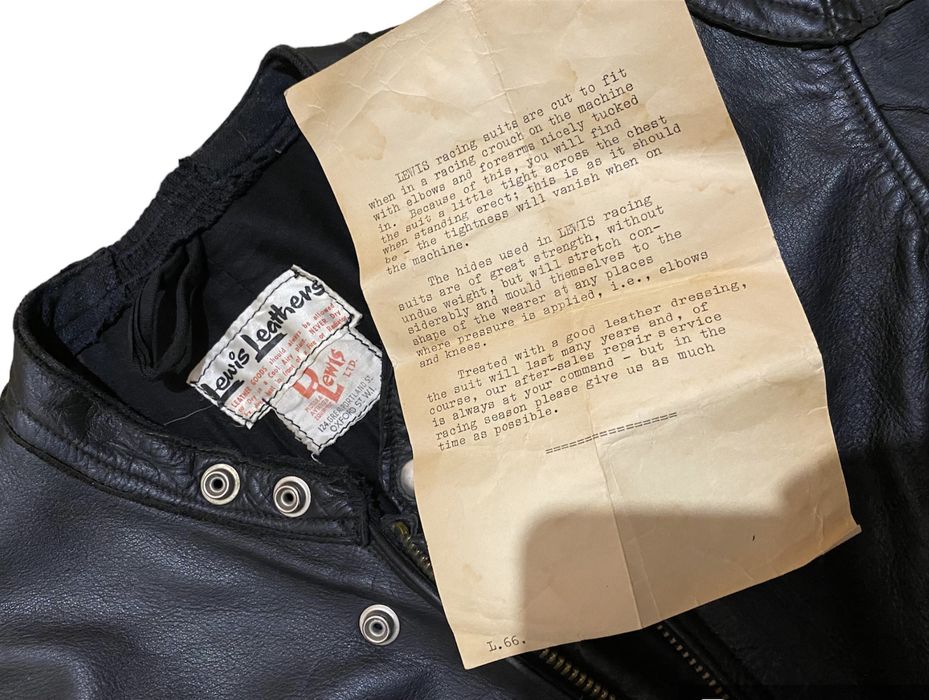 Vintage Original Lewis Leathers One Piece Racing Motorcycle Jumpsuit ...