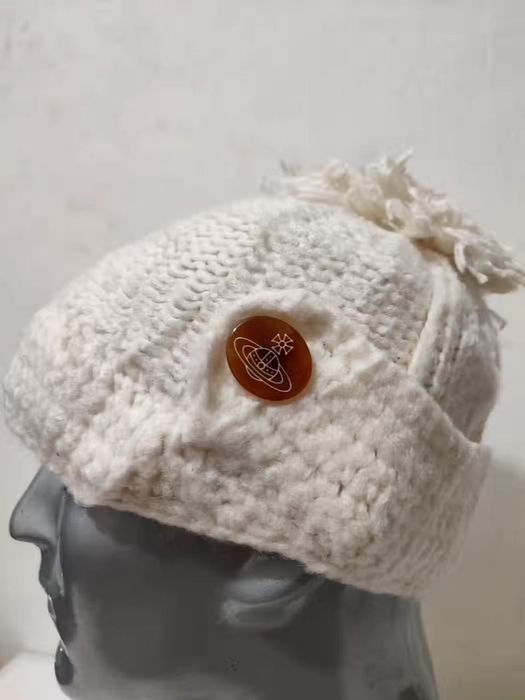 Vivienne Westwood Vivienne Westwood Knitted Wool Hats Orb logo button ...