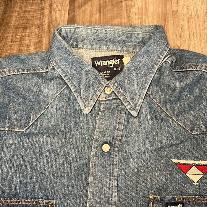 Wrangler Wrangler Denim Bull Riding Regular Fit X-Long Tails Snap | Grailed