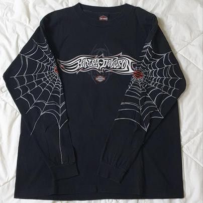 Harley Davidson Vintage HARLEY Davidson Spider web long sleeve | Grailed