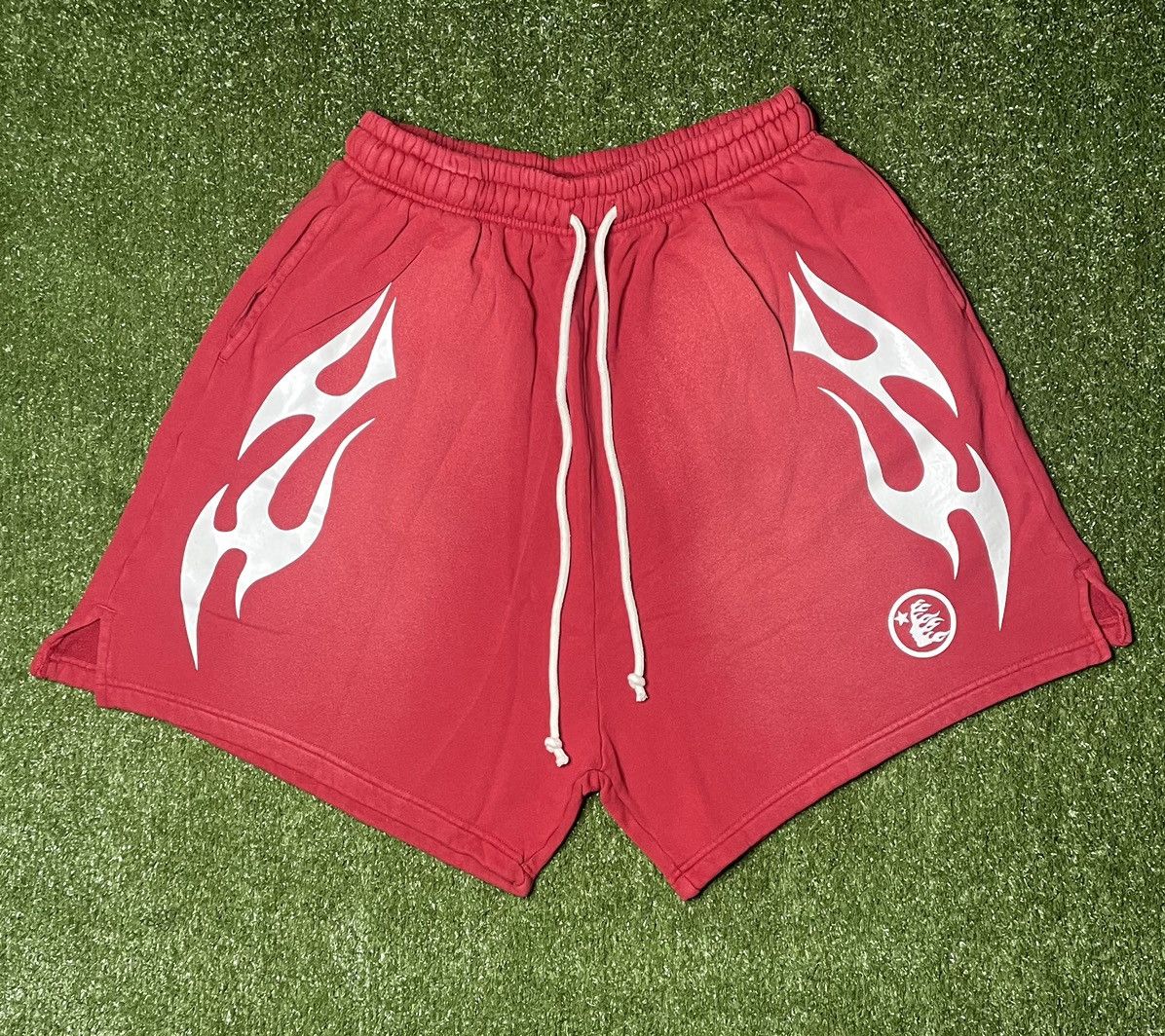 HELLSTAR Hellstar Red Flame Shorts | Grailed