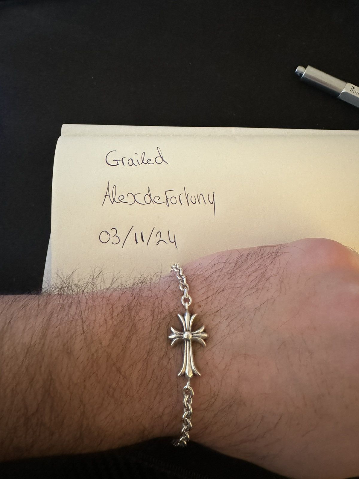 Fake chrome hearts bracelet store