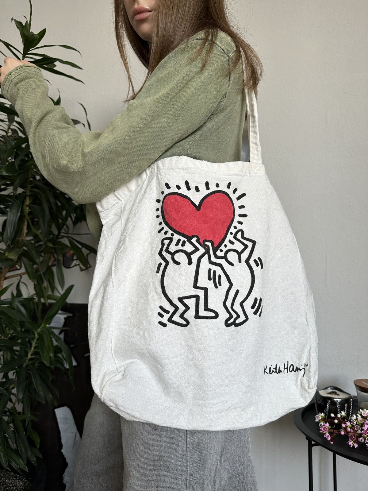 Art Keith Haring Tote Bag 00s | Grailed