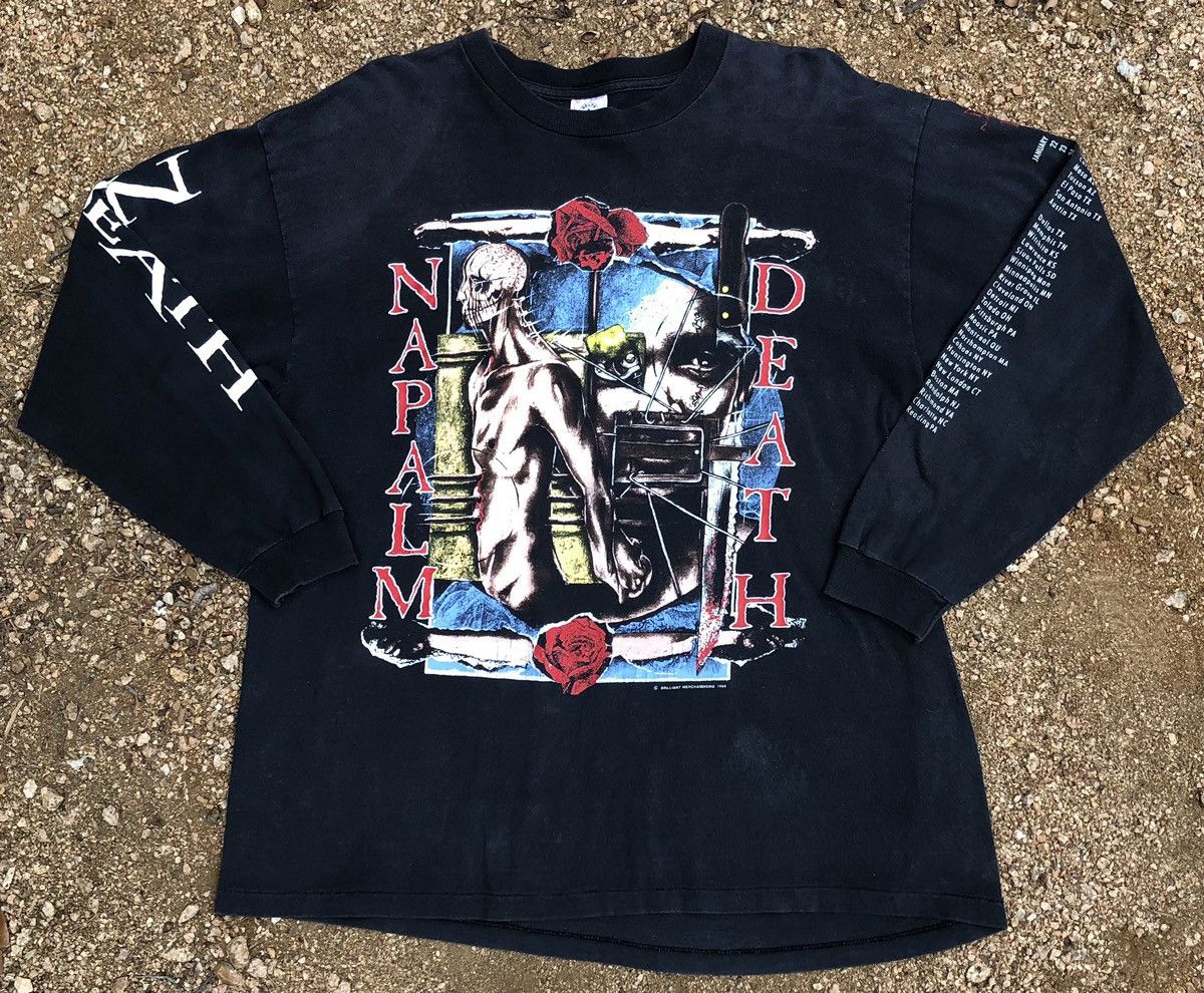 Vintage Vintage 1995 Napalm Death Diatribes Tour Long Sleeve | Grailed