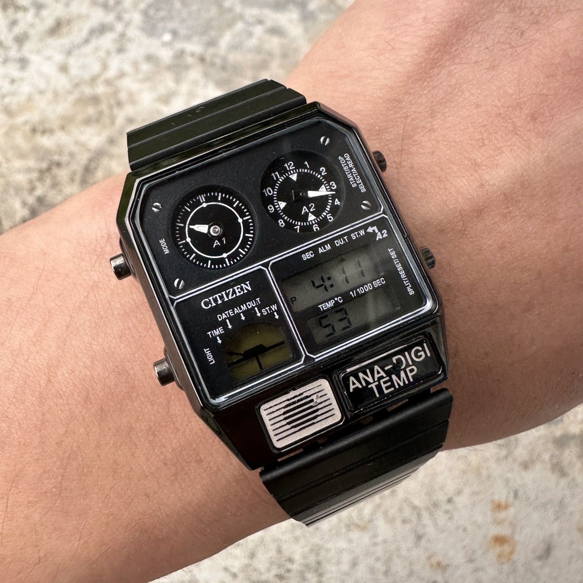 Citizen × Vintage Citizen 80s Ana Digi Temp Japanese Y2K Watch | Grailed