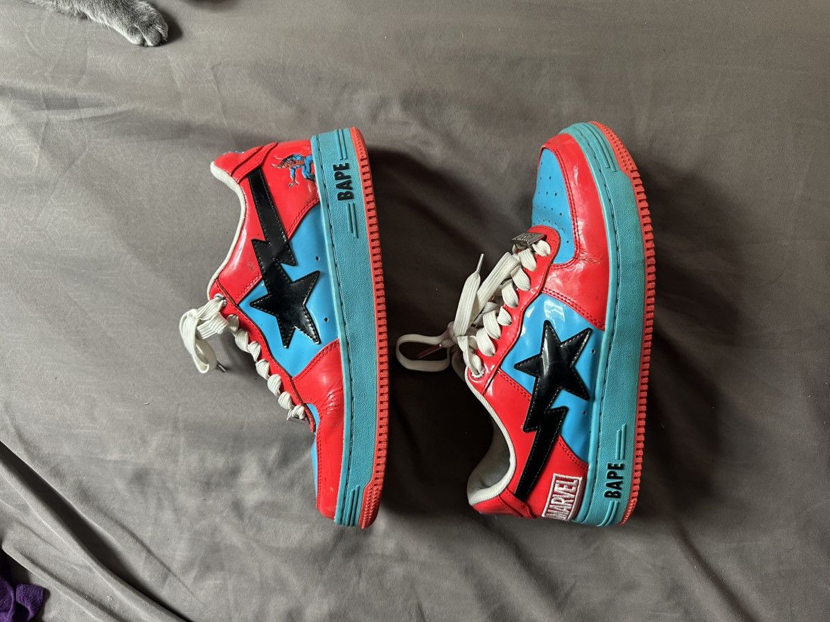 Bape Bape x Marvel Spiderman Bapesta | Grailed