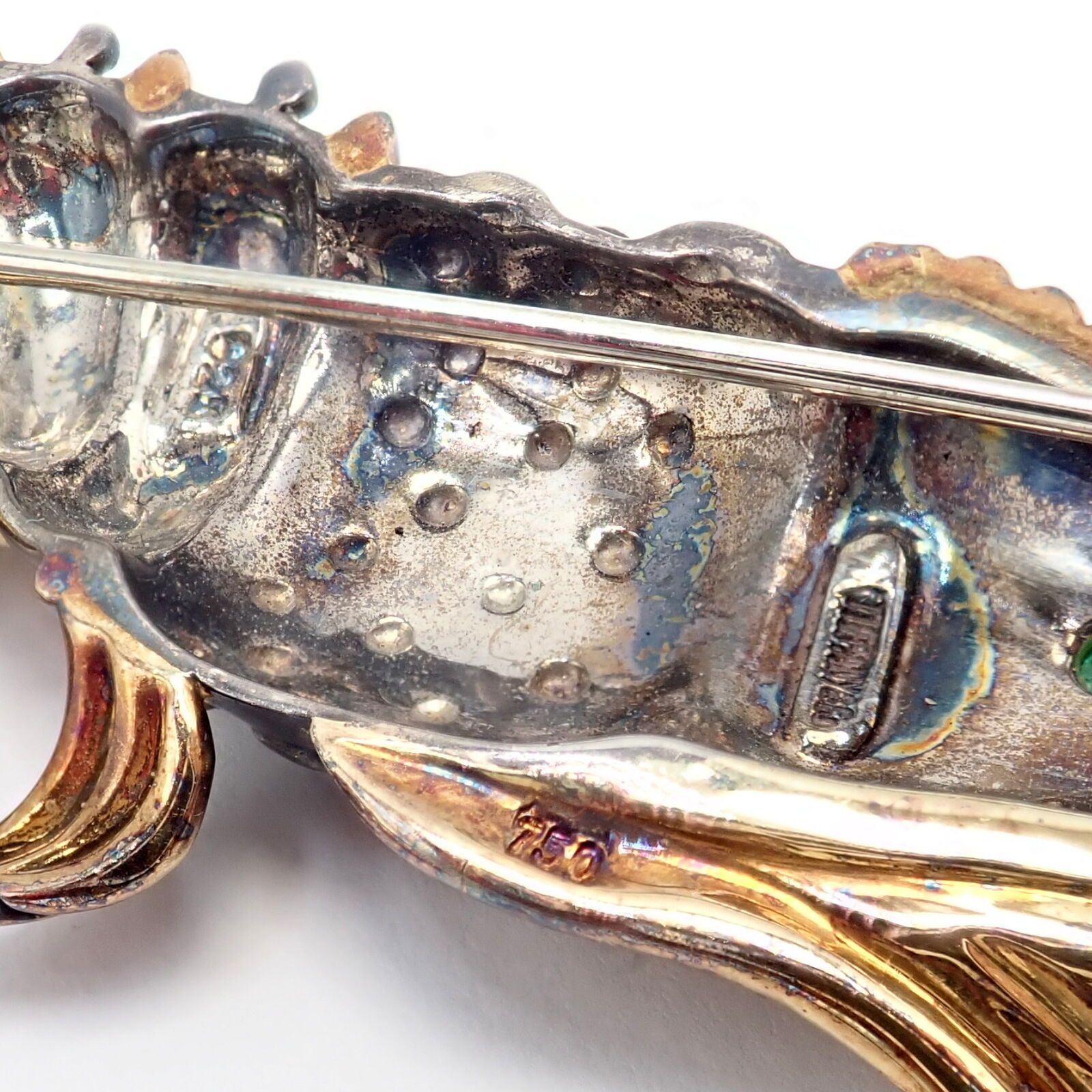 Tiffany & Co. Silver + 18k Yellow Gold Jumbo Prawn Shrimp Pin Brooch ...