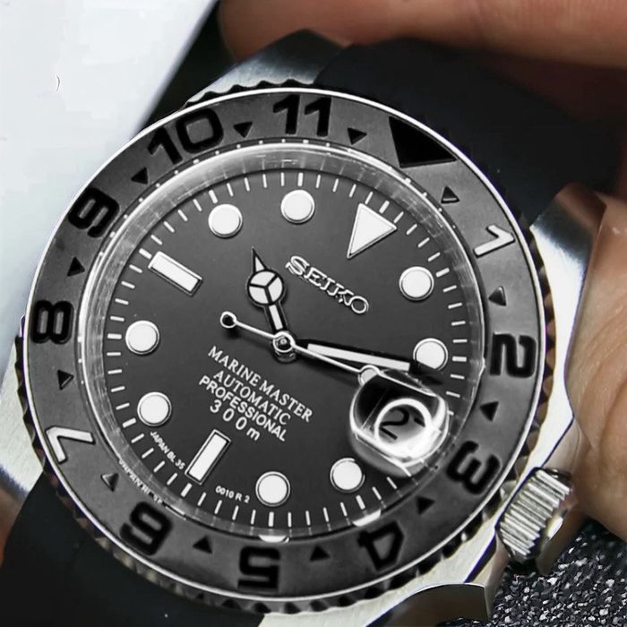 Seiko Seiko Mod NH35 Yachtmaster 2 Black Dial Steel Watch | Grailed