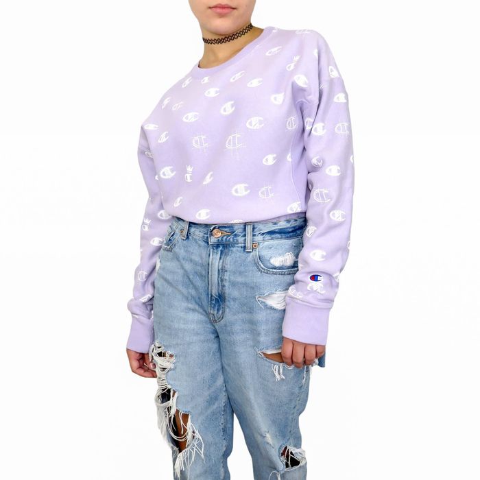 Champion Champion Pastel Purple Crewneck Sweater Xs Grailed