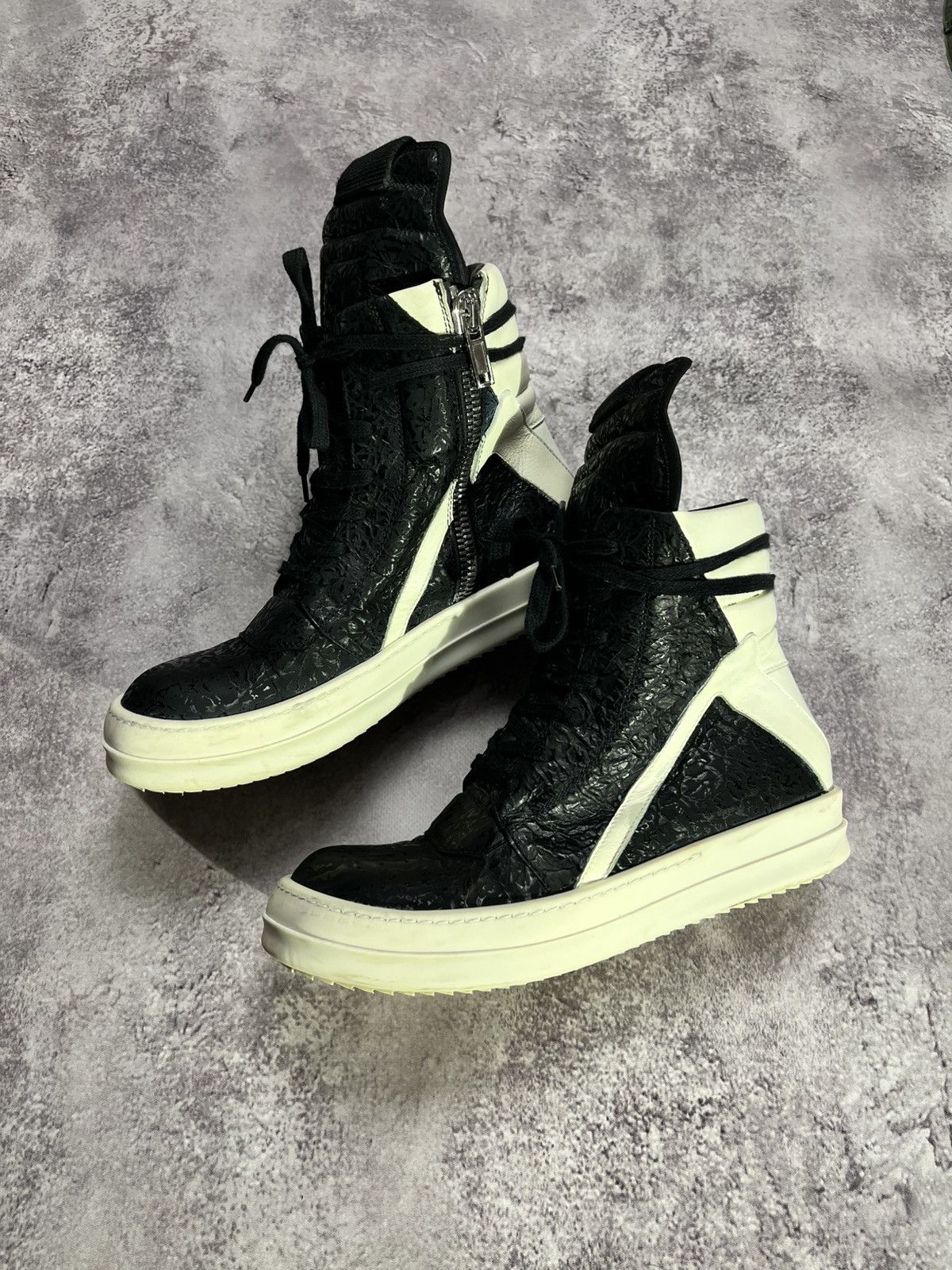 Rick Owens Rick Owens Geobasket Textured Sneaker 38 EUR | Grailed