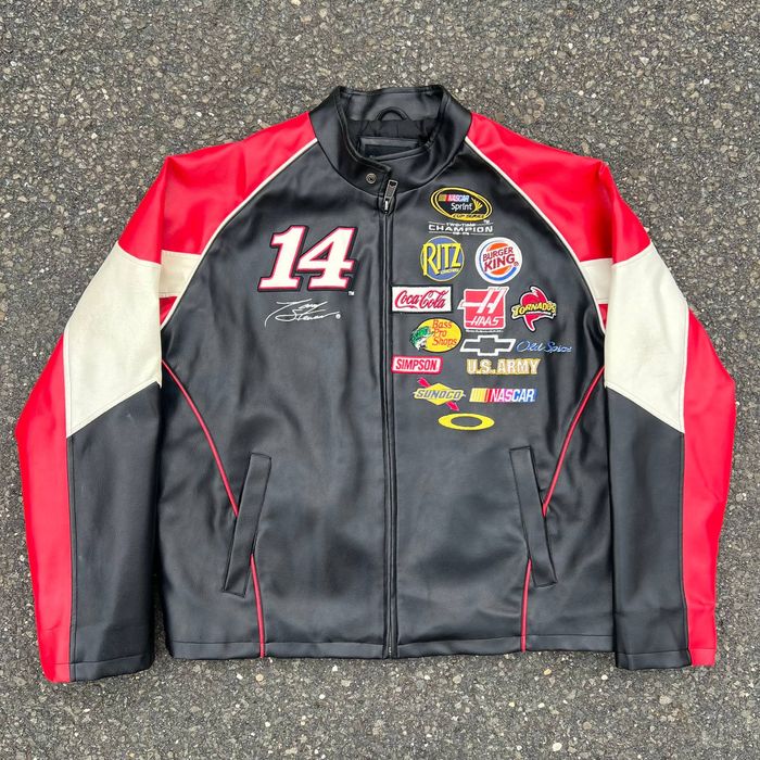 Vintage Vintage nascar racing leather Office Depot jacket | Grailed