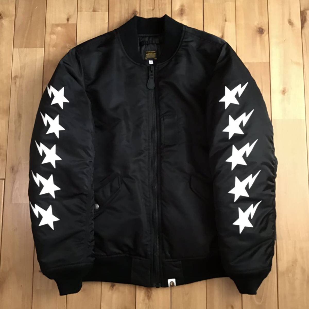 Bape BAPE STA LOGO MA-1 bomber jacket a bathing ape star | Grailed