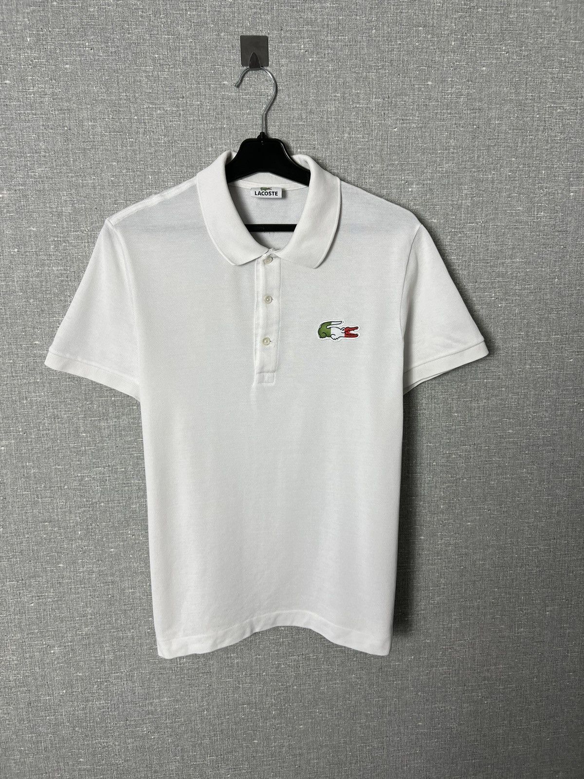 Lacoste × Luxury × Vintage Vintage Lacoste Italy Flag 🇮🇹 Large Logo ...