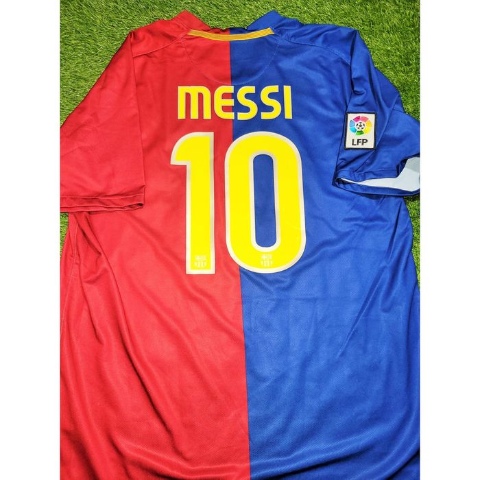 Nike Messi Barcelona TREBLE SEASON 2008 2009 Soccer Jersey XL | Grailed