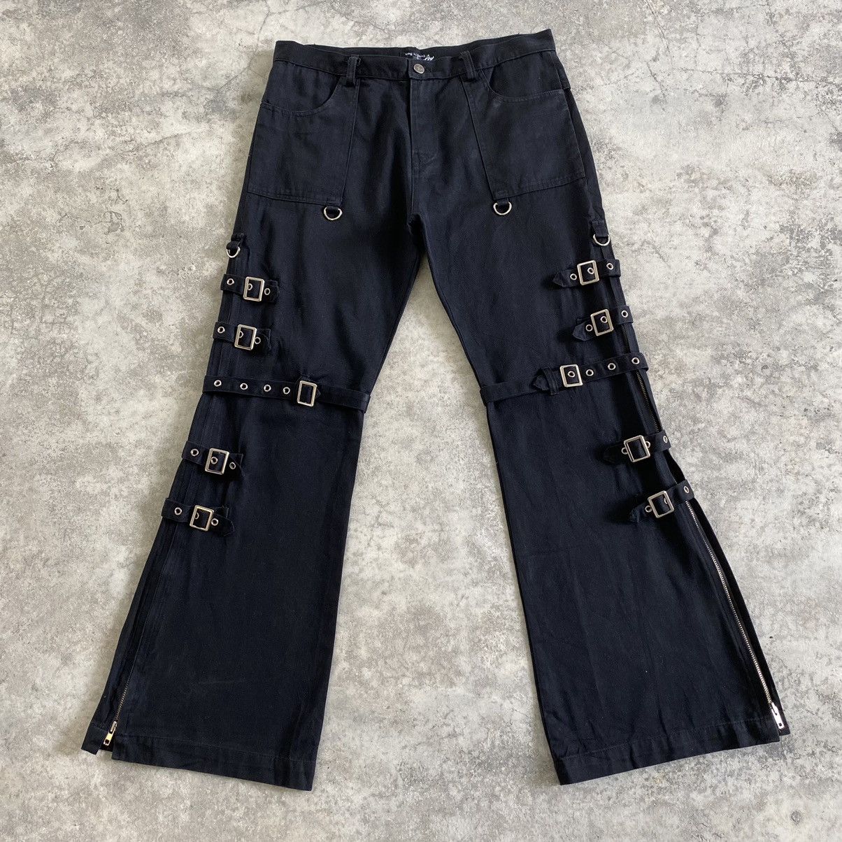Japanese Brand × Tete Homme × Vintage Vintage Devil n Bass Japan Flare Leg Bootcut Bondage Pants ...