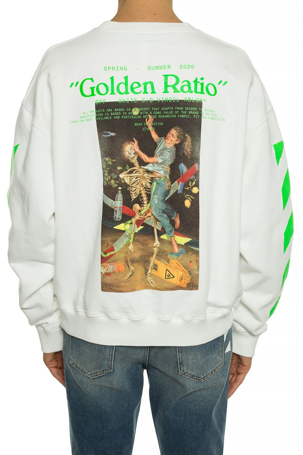 Off-White White Pascal Skeleton Painting Oversized Sweatshirt | Grailed