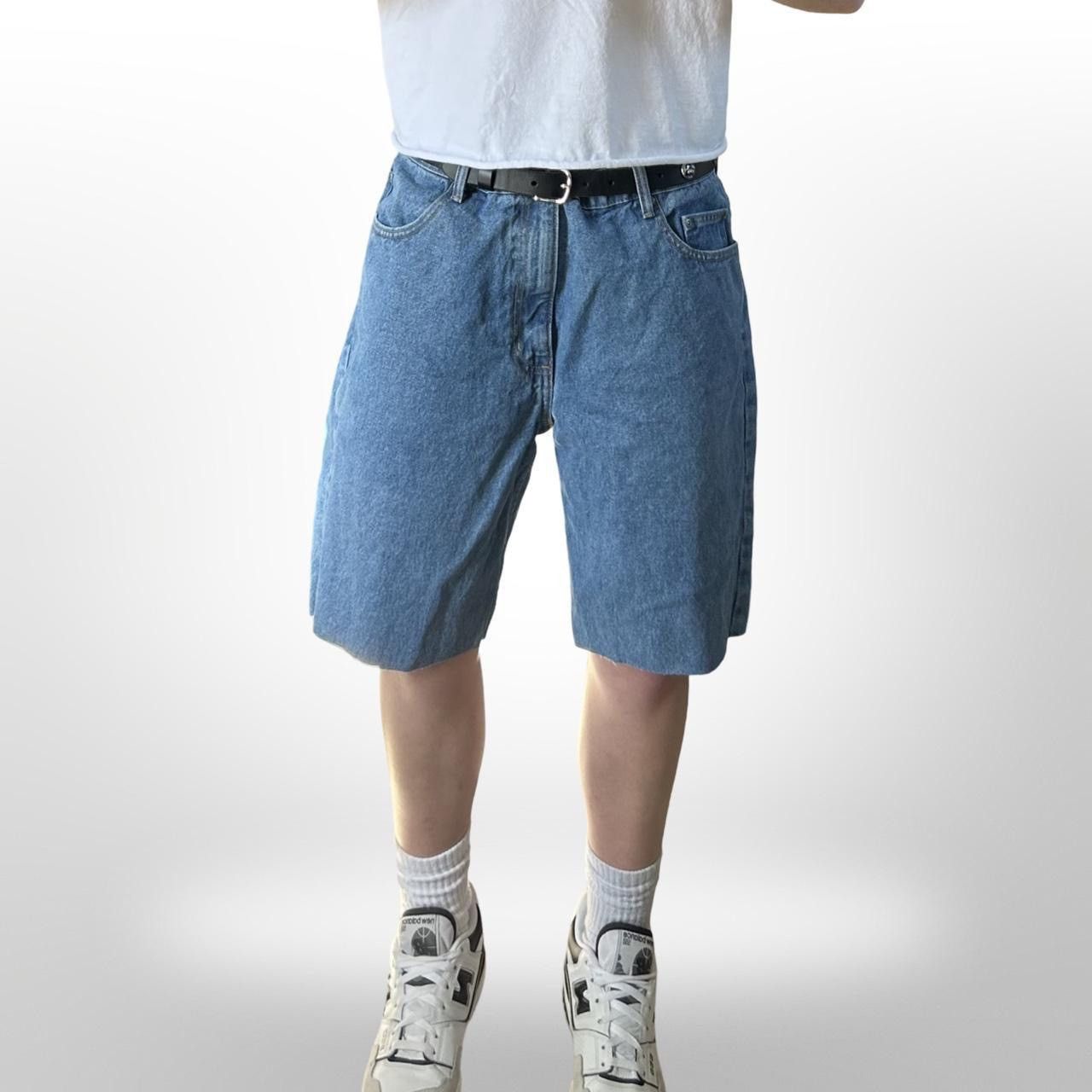 Streetwear × Vintage Blue Baggy Retro Jorts | Grailed