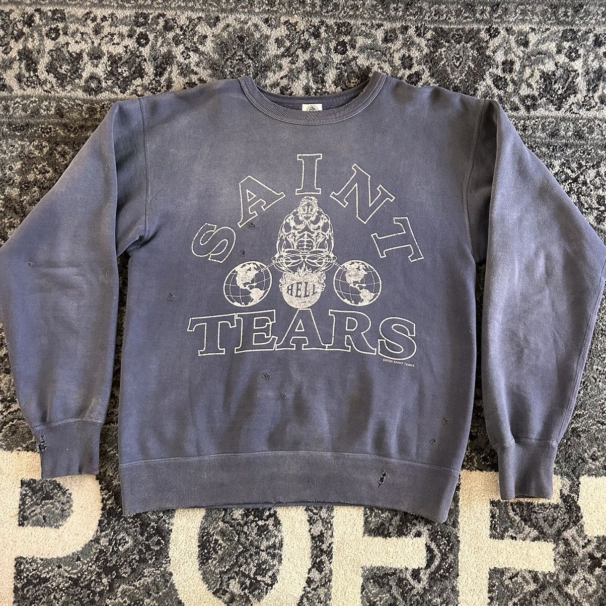 DENIM TEARS Saint Michael x Denim Tears Saint Tears Crewneck | Grailed