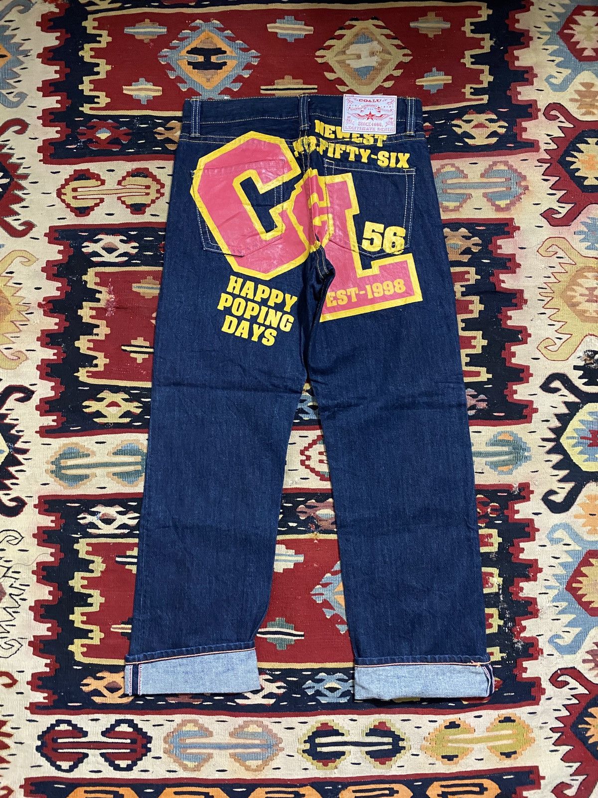 Japanese Brand × Streetwear Co&Lu Japan Selvedge Happy Popping Days ...