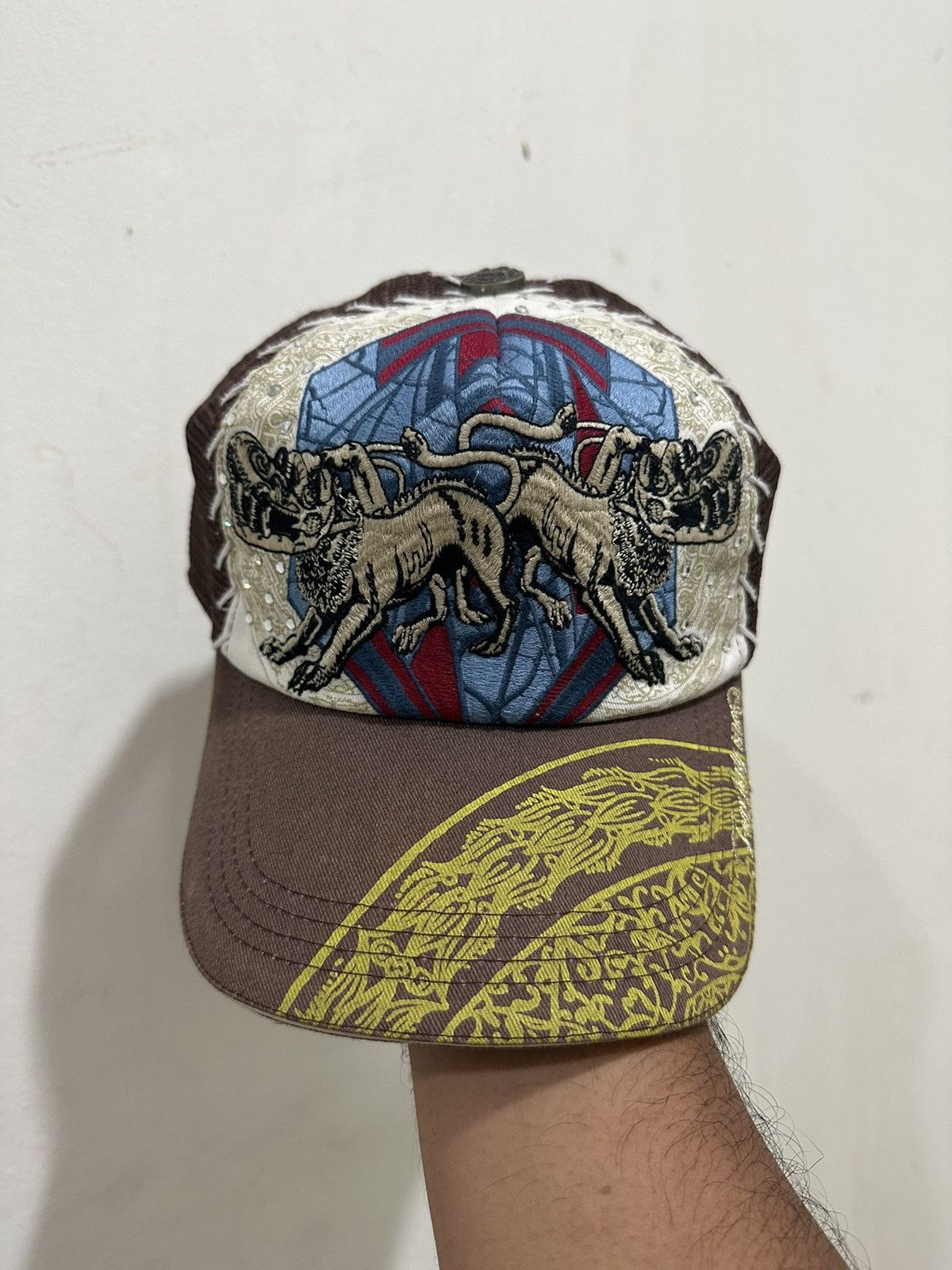 Japanese Brand × Vintage Rare Embroid Four Forty One Swarovski Trucker ...