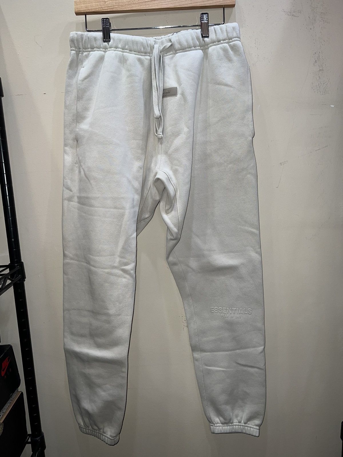 Fear of God Essentials FOG Sweatpants Cream | Grailed