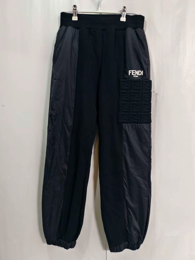 Fendi Fendi Black Nylon Patchwork Track Pants - dmc | Grailed