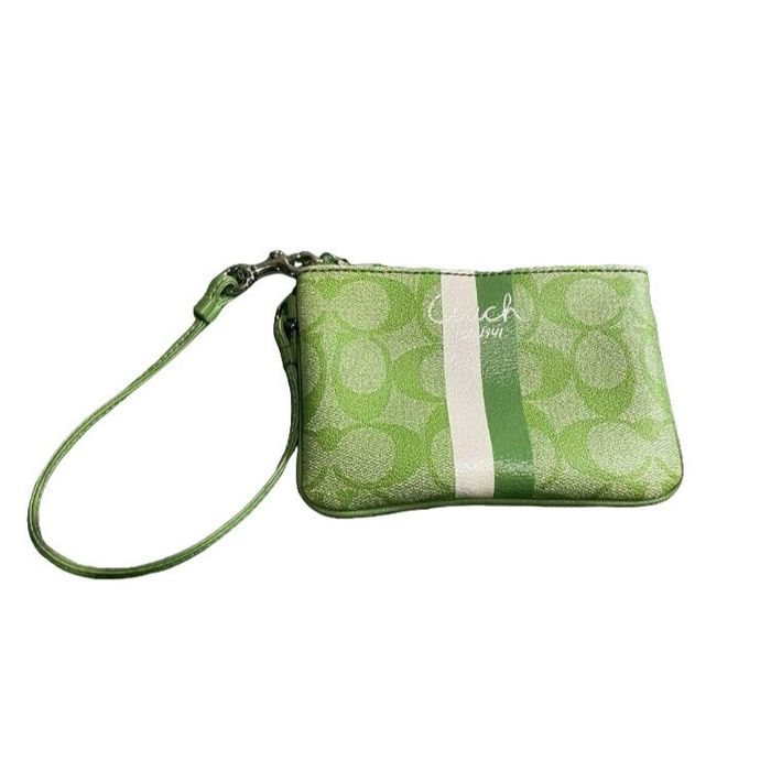 Coach Rare Coach Est.1941 S43556 Signature Lime Green White Stripe ...