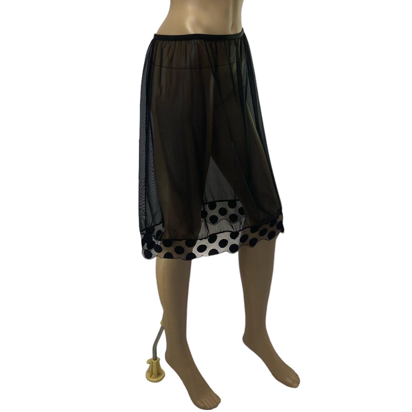 Fendi × Vintage FENDI Vintage Black Sheer Transparent Mesh Skirt | Grailed