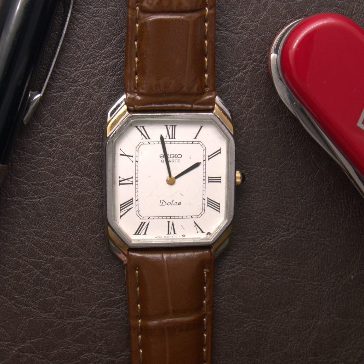 Seiko Vintage 90s Seiko Dolce Tank White Roman Dial | Grailed