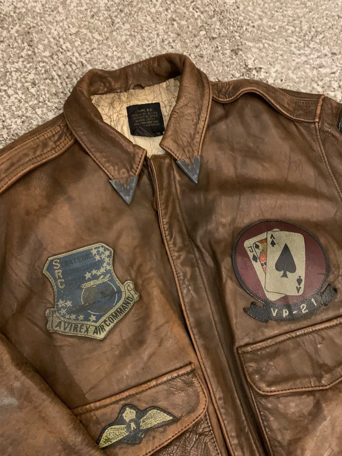 Vintage 80s Avirex A2 Bomber Leather Jacket | Grailed