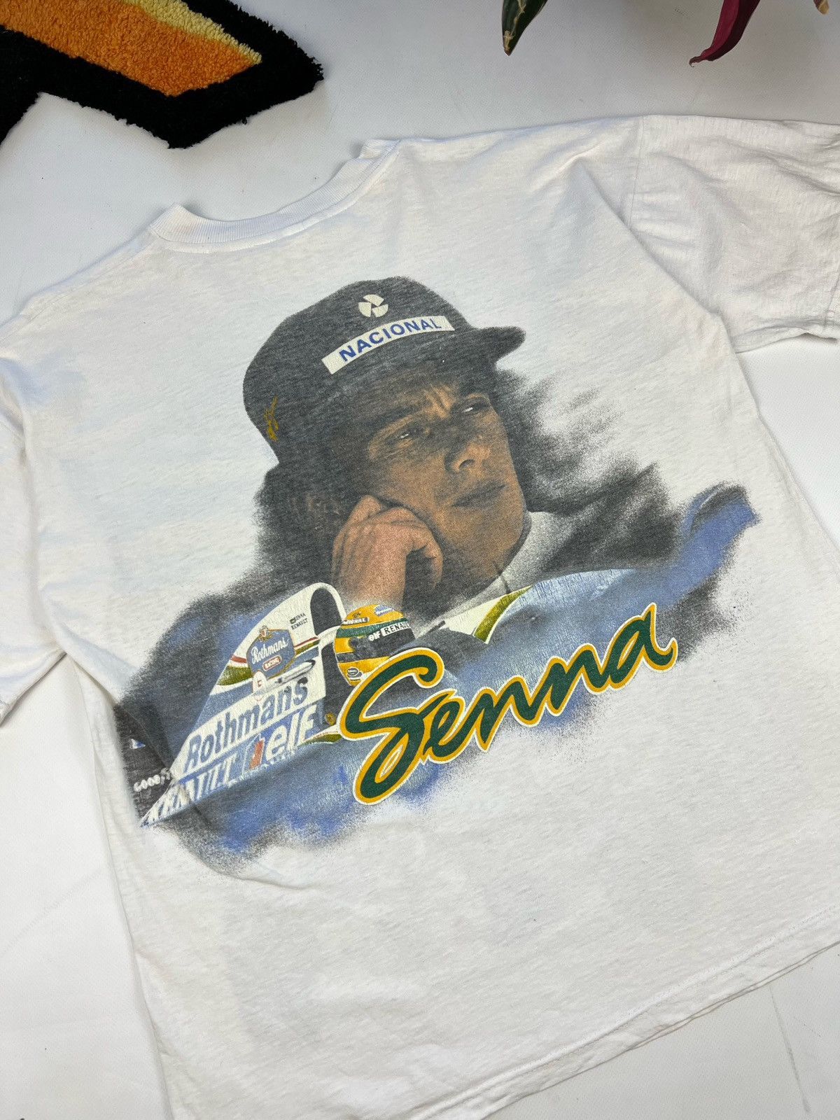 Vintage Vintage Aryton Senna AOP Formula 1 Racing Memorial Tee | Grailed