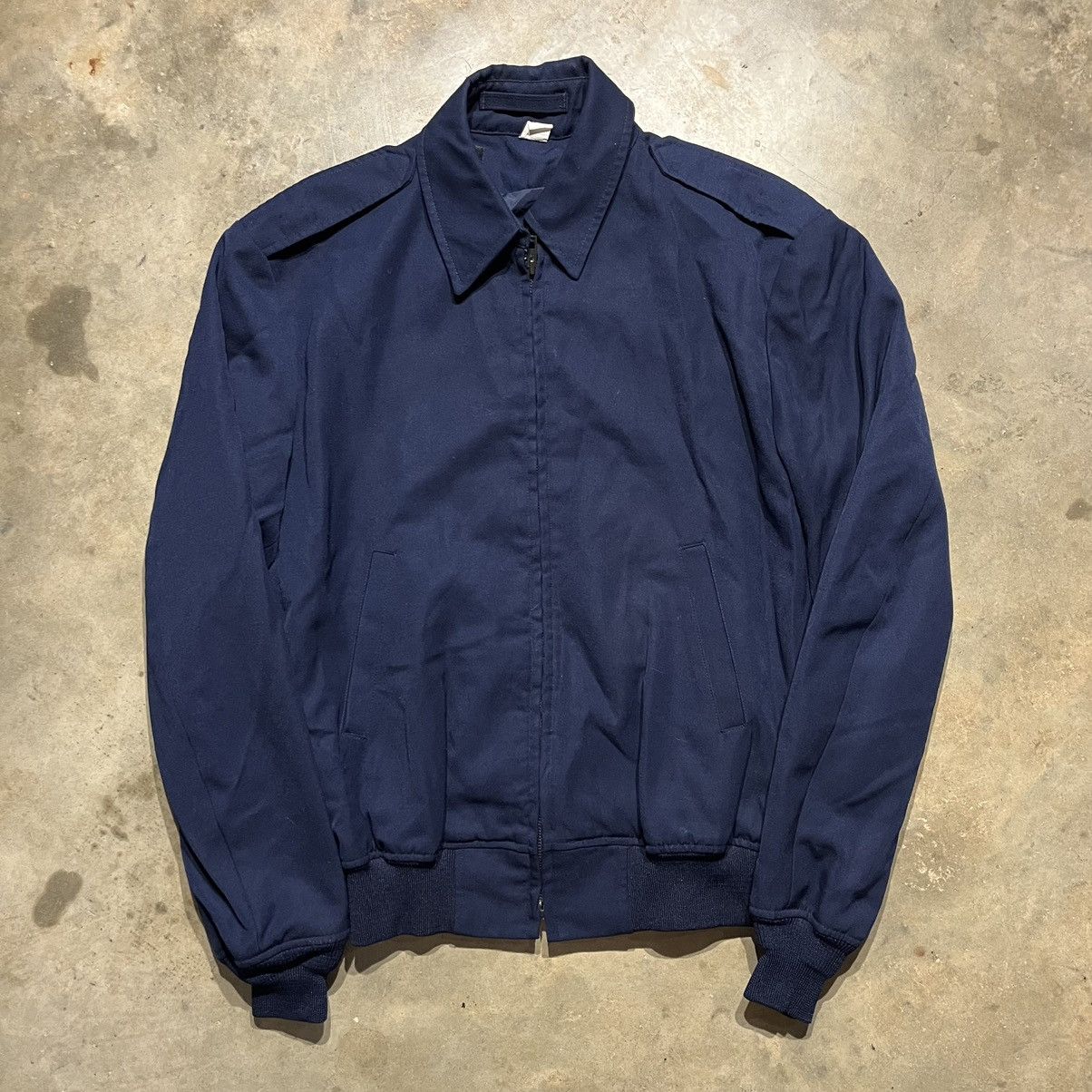Vintage Vintage 80s US Air Force Navy Wool Bomber Jacket | Grailed