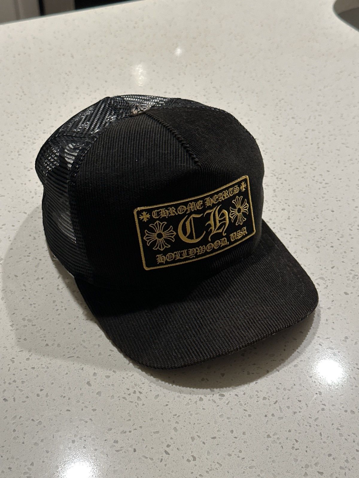 Chrome Hearts [LAST DROP]Chrome hearts black yellow logo corduroy rare ...