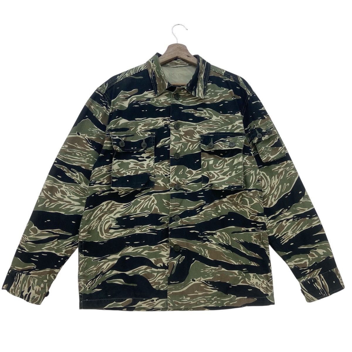 Camo × Military Tiger Stripe US Army Reproduction Sessler Mfg Jacket ...