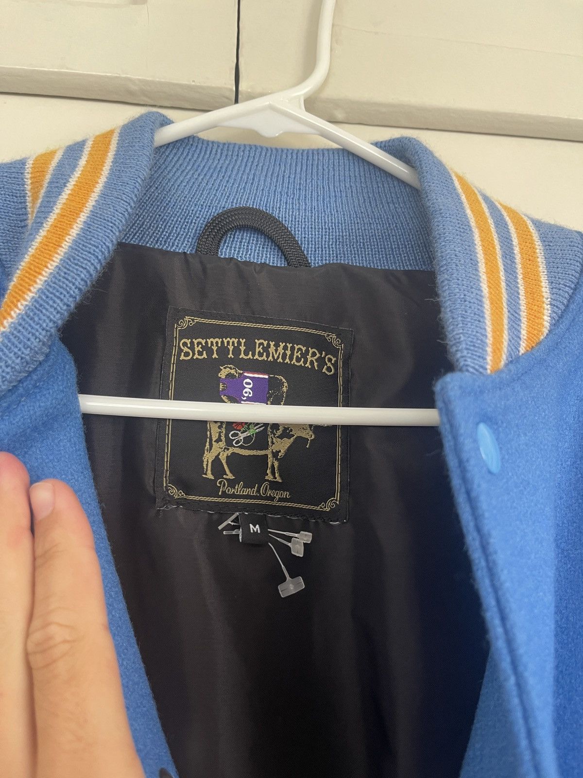 Varsity Jacket Settlemiers Blue Varsity Jacket | Grailed