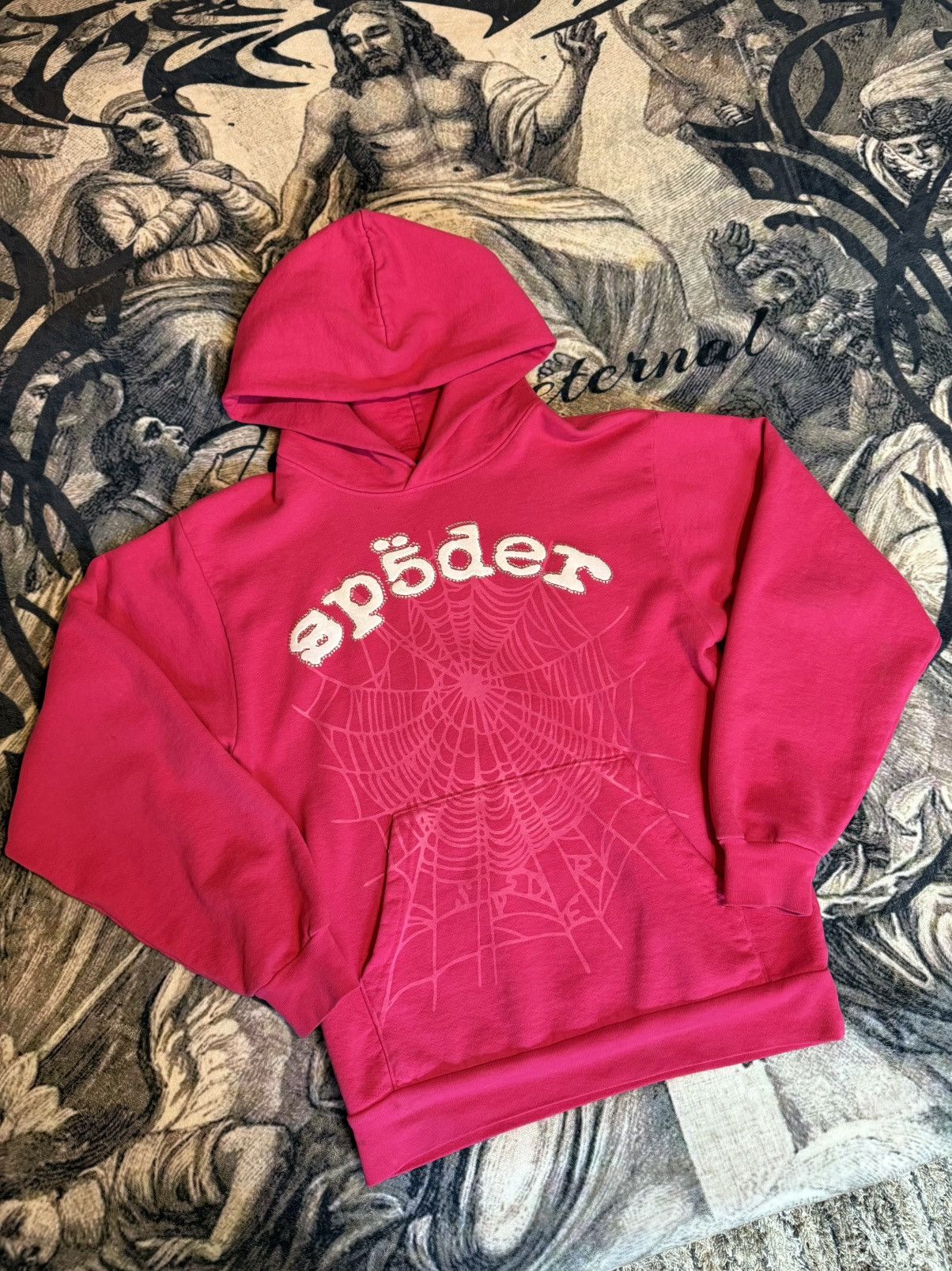 Sp5der Sp5der Pink Legacy Hoodie | Grailed