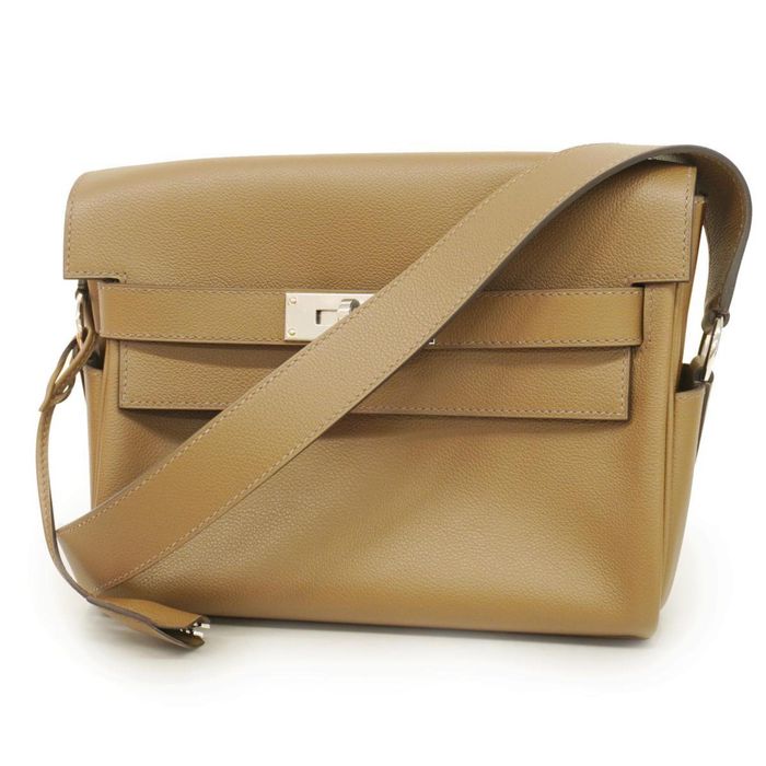 Hermes Hermes Shoulder Bag Kelly Messenger PM Evercolor Tundra Silver ...