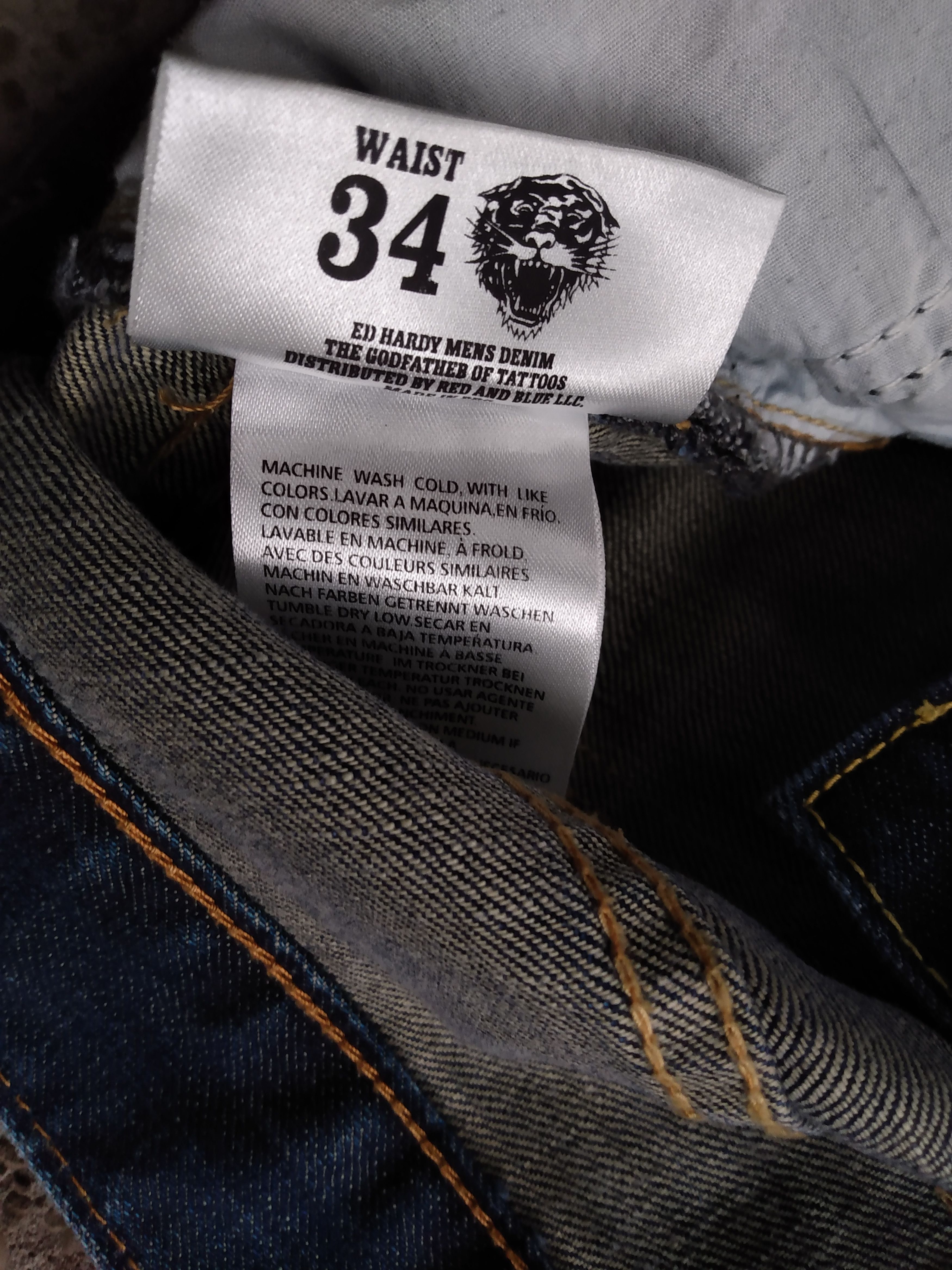 Affliction × Ed Hardy × Southpole Ed hardy jorts y2k grunge baggy flap ...