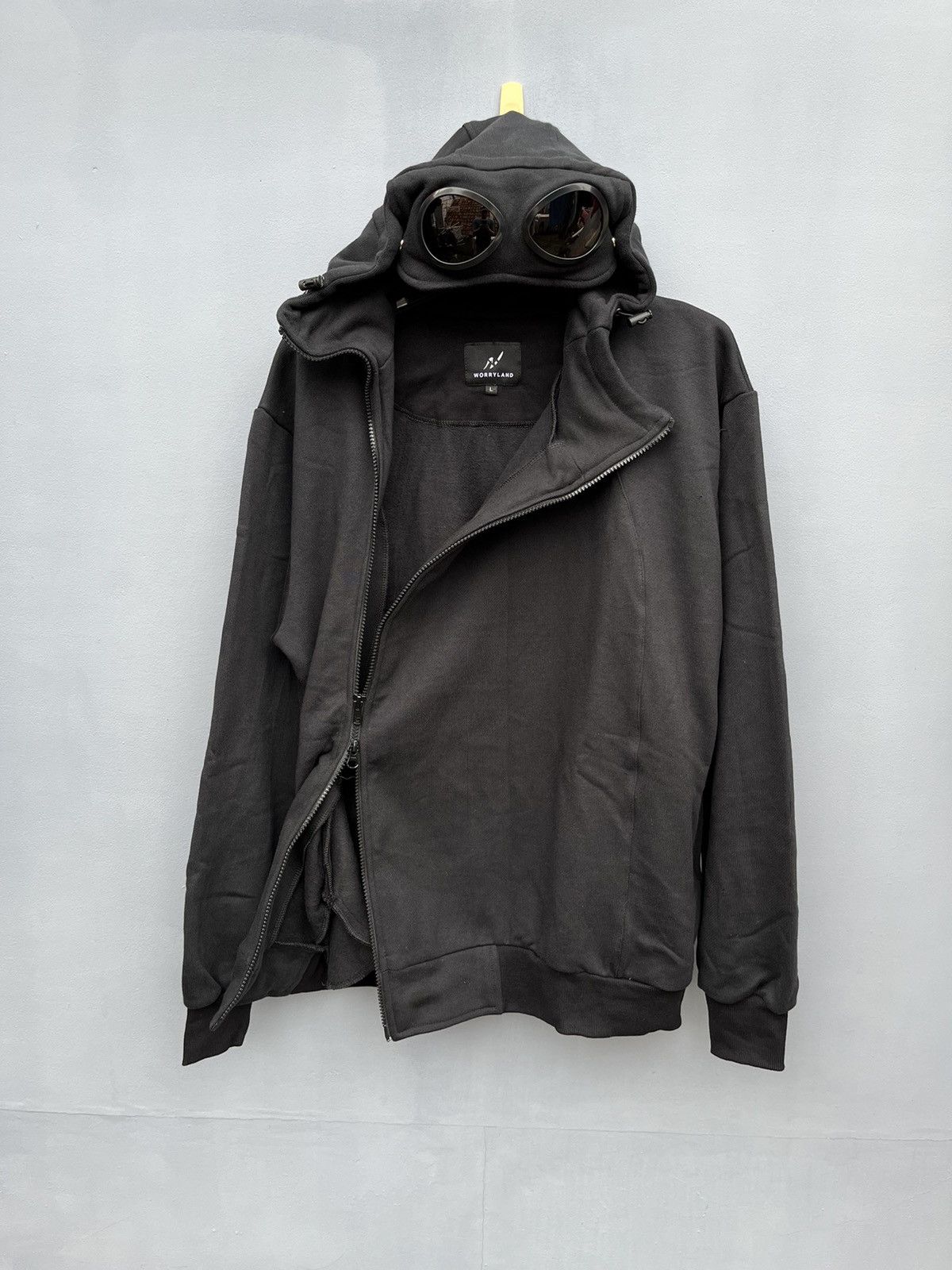 Japanese Brand × Vintage Asymmetric Goggle Jacket by Worryland Look ...